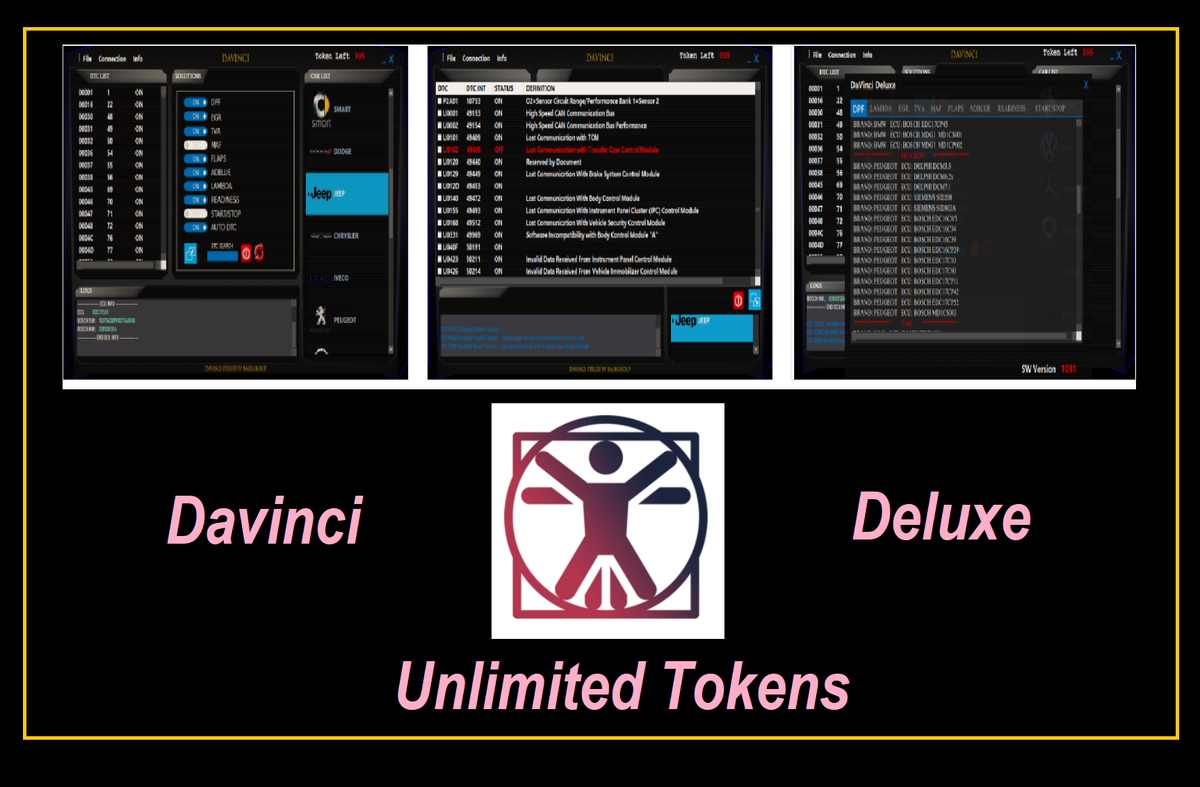 Davinci Deluxe (Unlimited Tokens) – OBDbytes for Car Chip Tuning