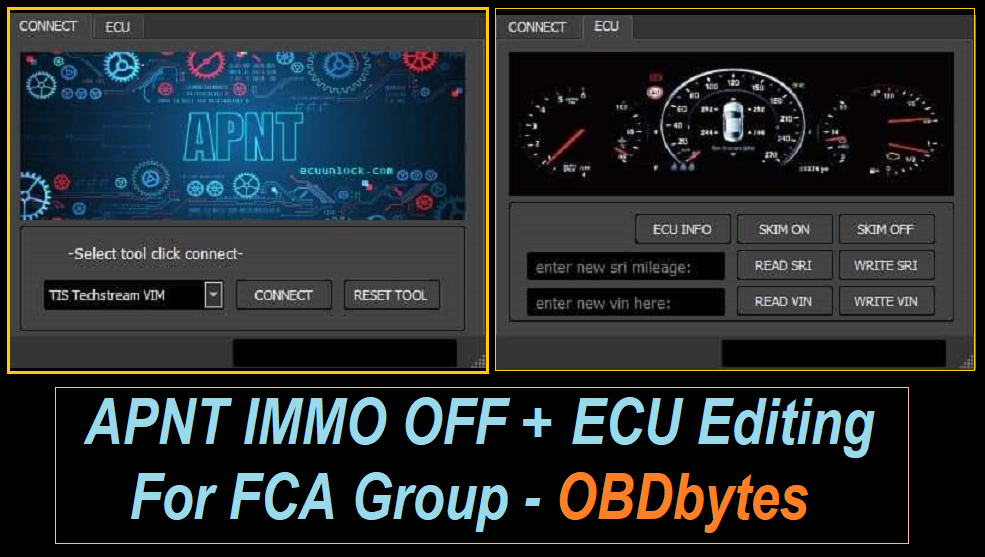 FCA APNT IMMO OFF + ECU Editing Software – OBDbytes for Car Chip Tuning
